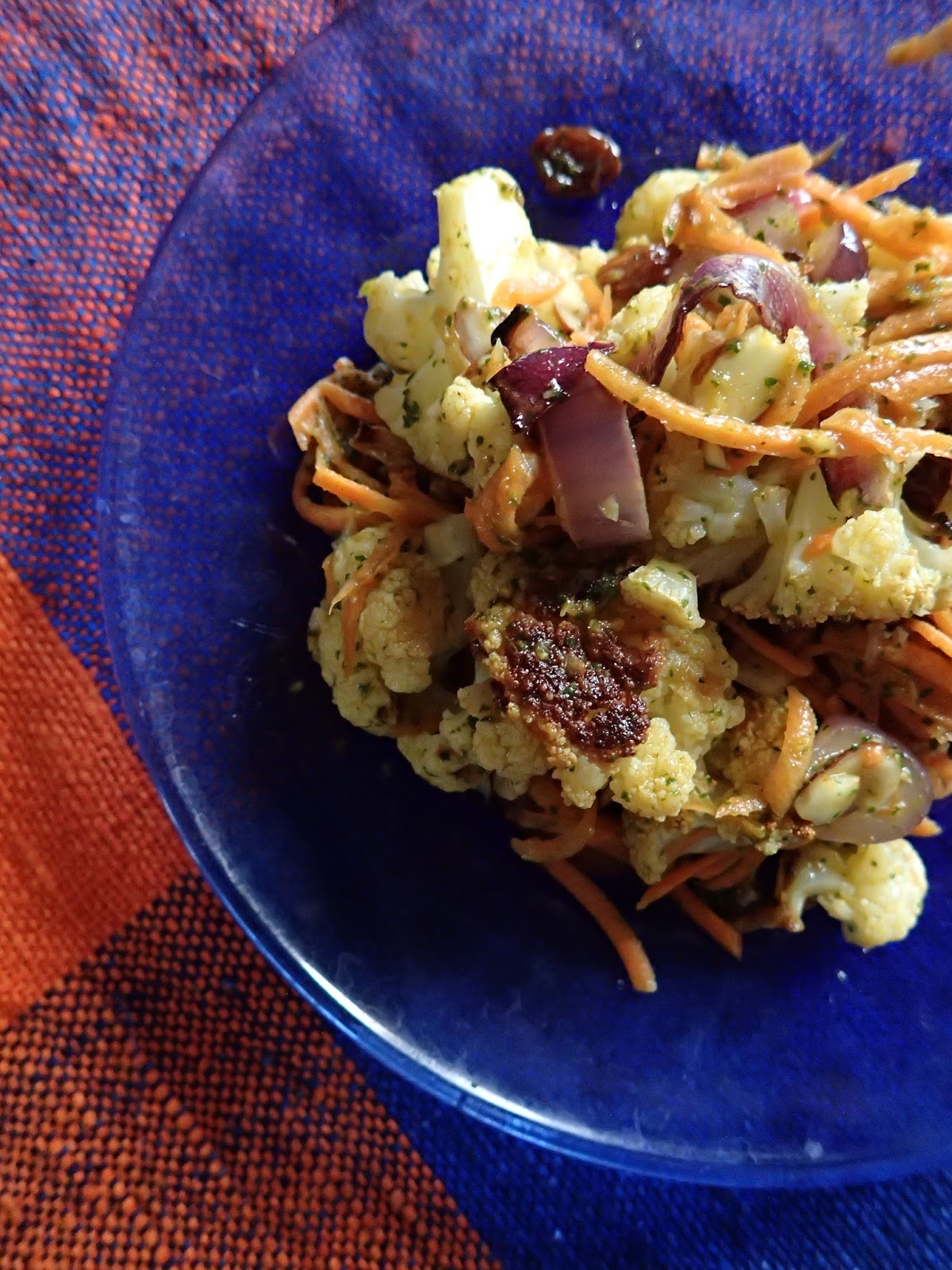 the gd kitchen: north african roasted cauliflower salad with chermoula