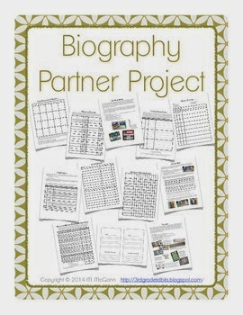 Third/Fourth Grade Tidbits: Biography Partner Projects