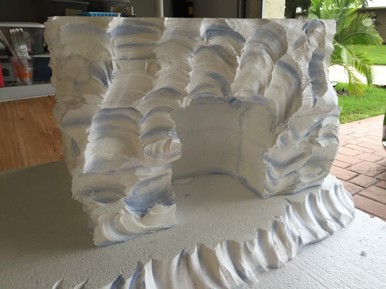 Copeland Christmas Blog: Making a mini Christmas Village Using Styrofoam