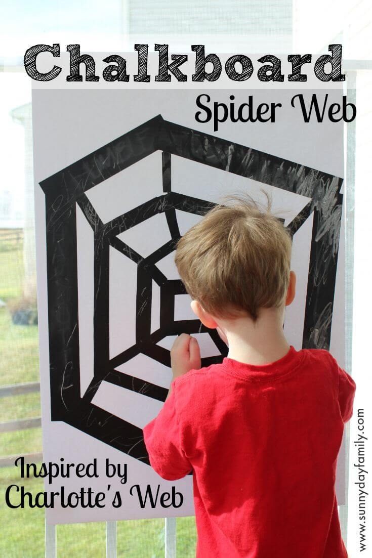 Chalkboard Spider Web Activity for Preschoolers Inspired by Charlotte's ...