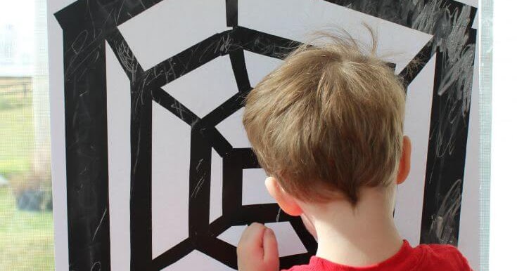 Chalkboard Spider Web Activity for Preschoolers Inspired by Charlotte's ...