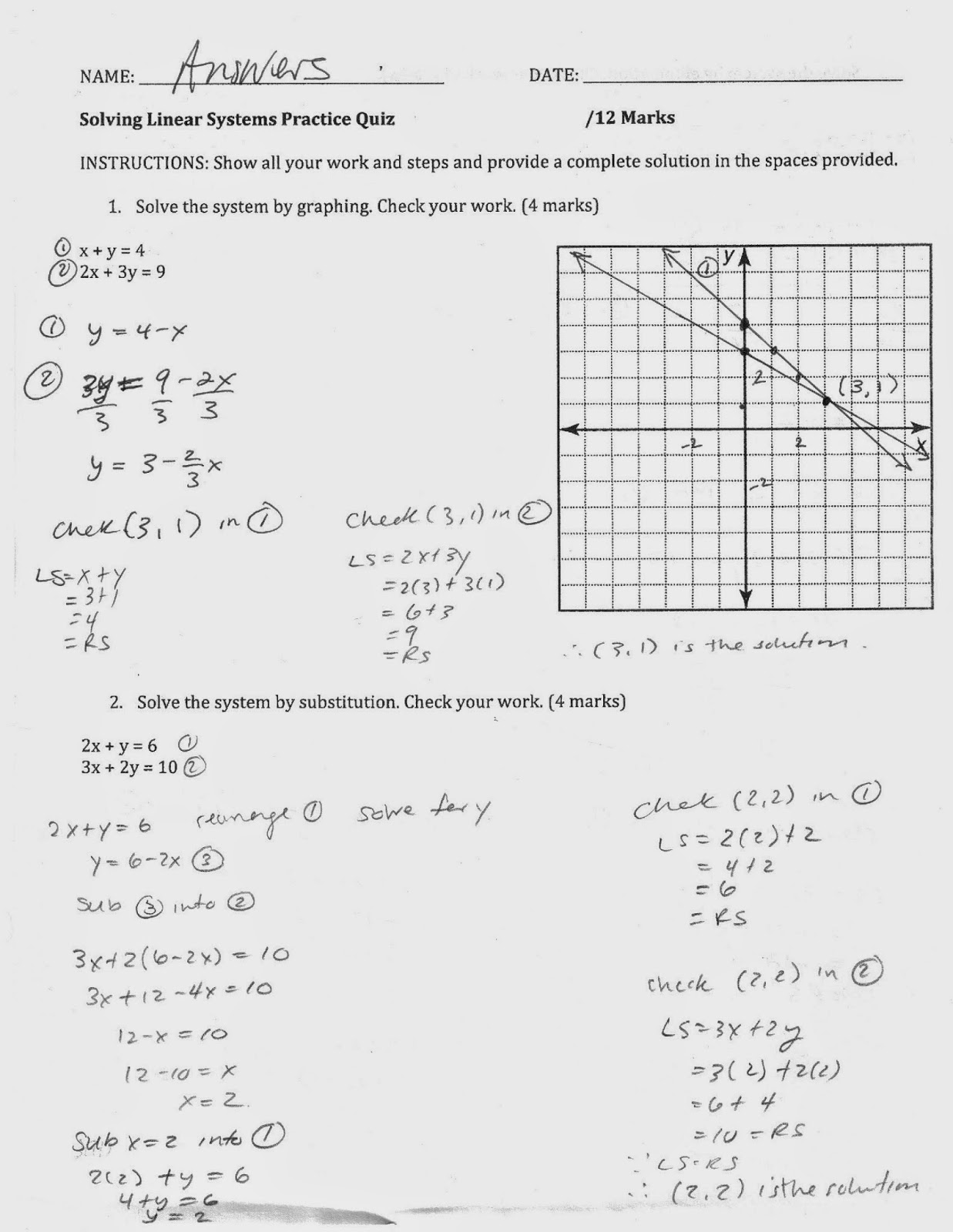MPM2D1: Answers