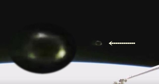 Disc-like object caught Live at International Space Station