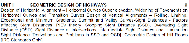 TRANSPORTATION ENGINEERING: GEOMETRIC DESIGN OF HIGHWAYS