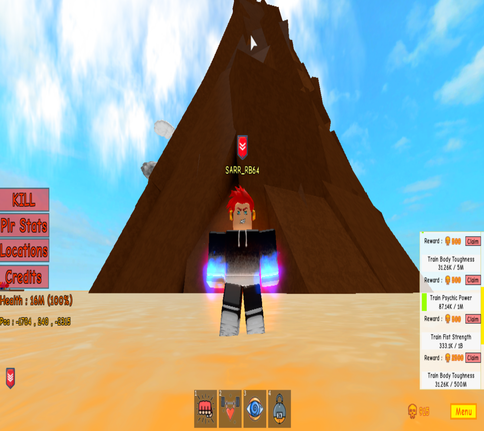 RelatedBug64 Scripts: Super Power Training Simulator script