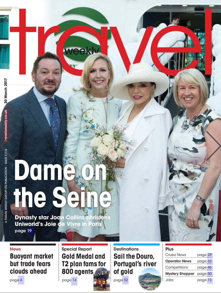 LEGENDARY DAME!: PRESS UPDATE : TRAVEL WEEKLY .. MARCH 30TH 2017