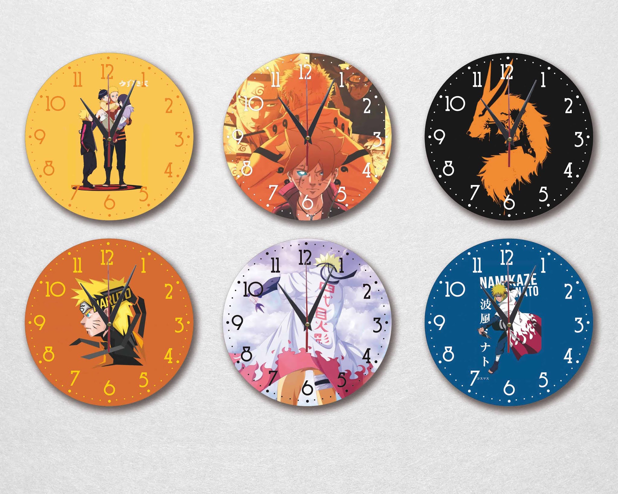 Jam Dinding Naruto Karakter Anime Unik Lucu Dekorasi Hiasan Dinding ...