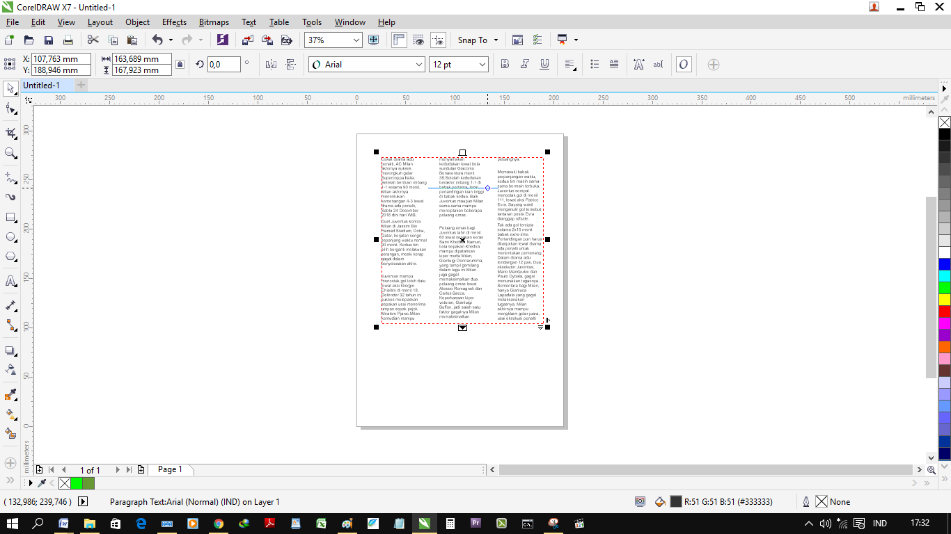 Membuat desain layout koran di coreldraw dengan sangat mudah | mudah ...
