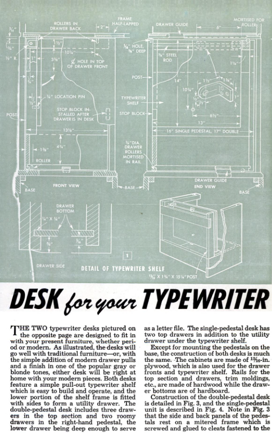 oz.Typewriter: Making Typewriter Desks