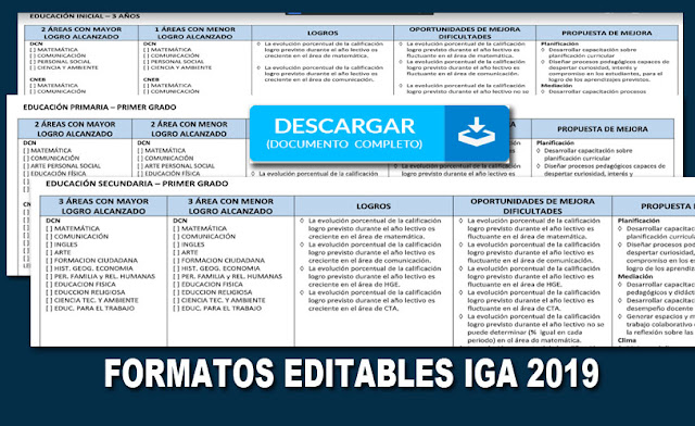IGA 2019 | Inicial-Primaria-Secundaria | Minedu ~ Recursos Educativos