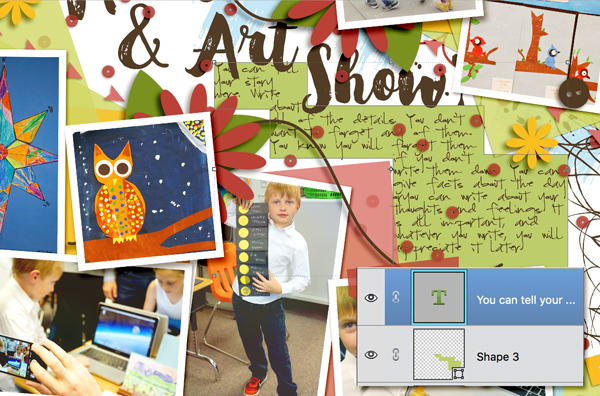 Custom Text Technique for Photoshop Elements / Scrapping with Liz