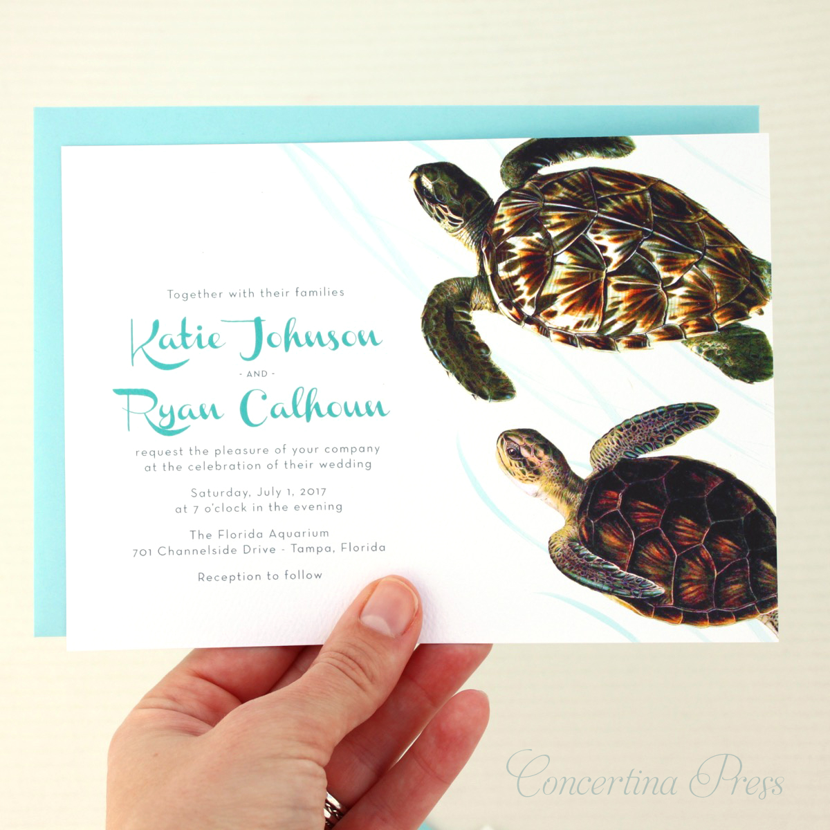 Concertina Press - Stationery and Invitations: Sea Turtle Wedding ...