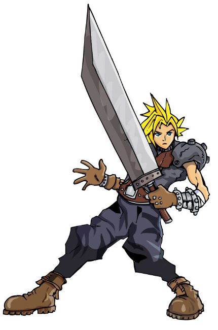 Anton Brand Cartoons: Cloud cartoon form Final Fantasy