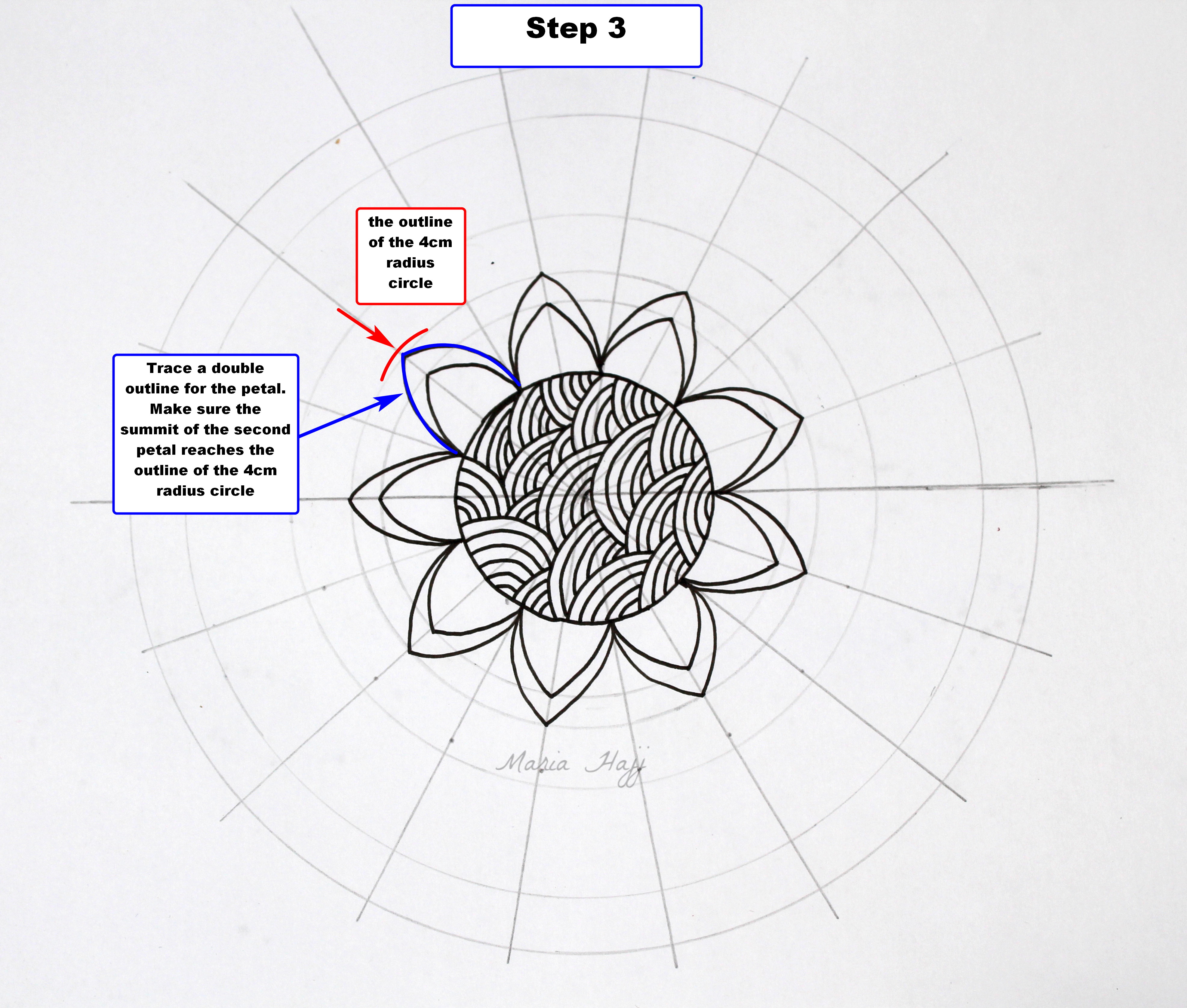 Mandala art #16- Step by step tutorial for beginners- How to draw a Mandala
