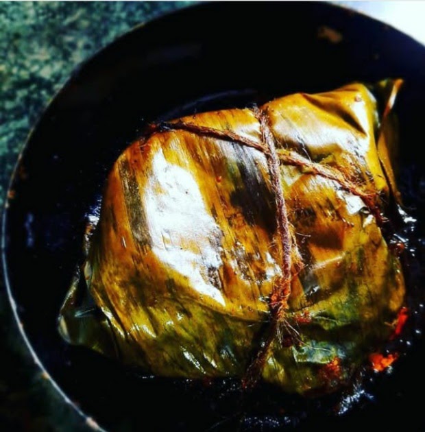 Odiya delicacy- macha patrapoda(fish baked in banana leaves)