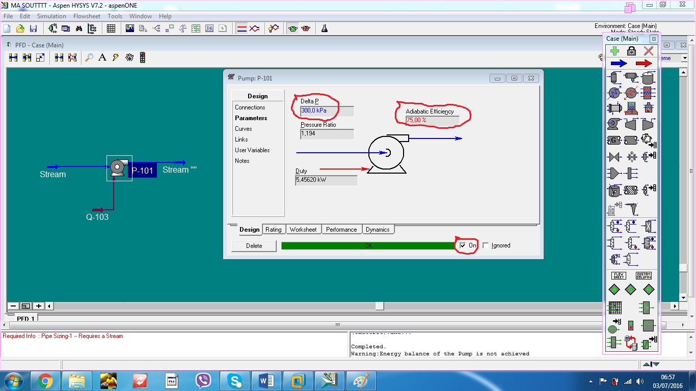 Simulation With Aspen HYSYS: Simulation of Rotating Operations (Pump ...