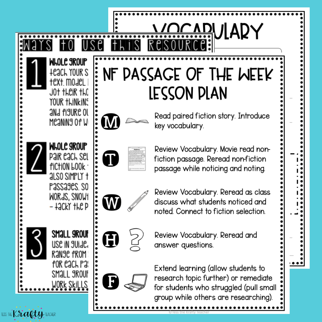Questions about Teaching Nonfiction - The Krafty Teacher
