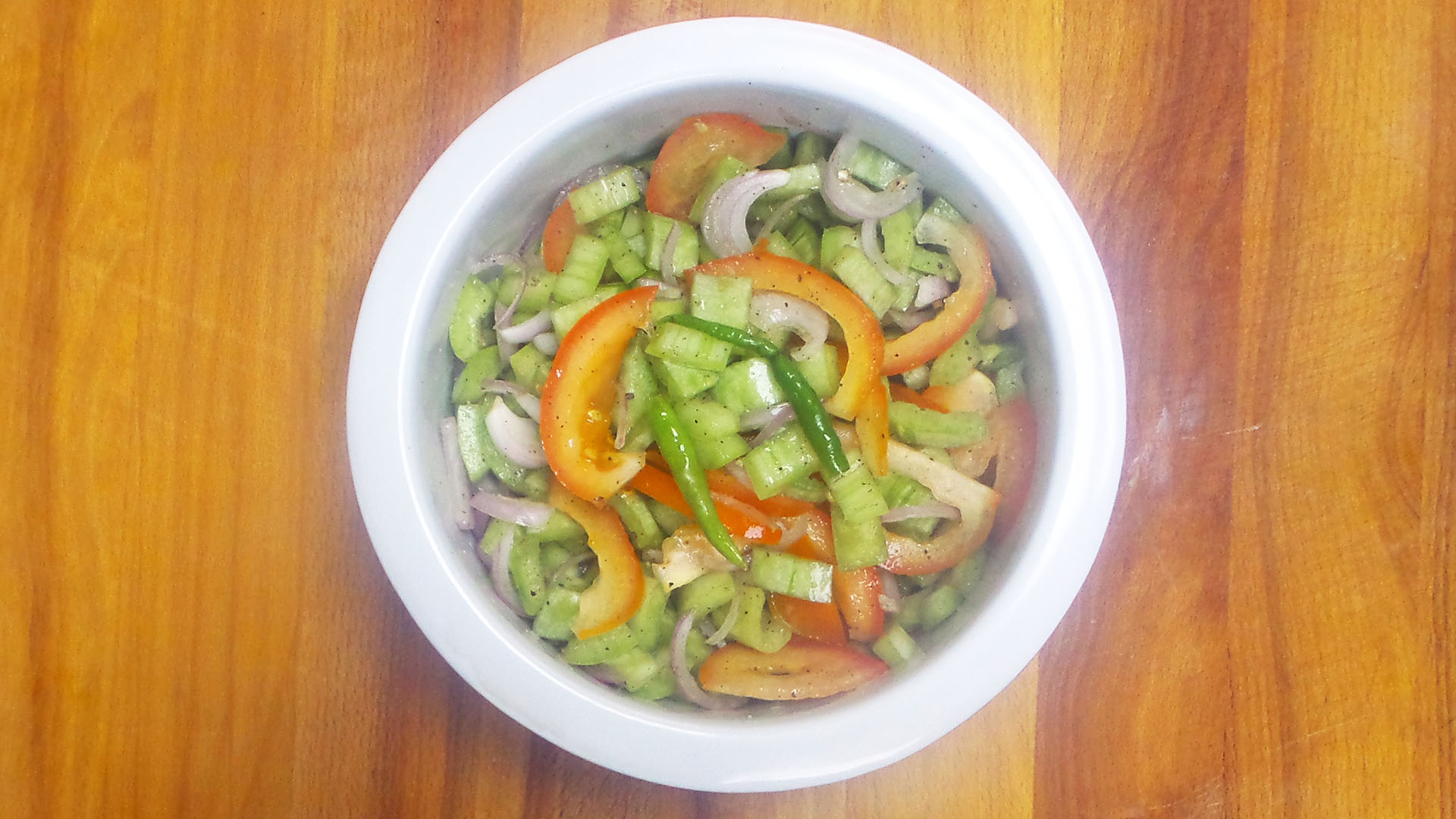 Aunty Christine’s Refreshing Pathola (Snake Gourd) Salad