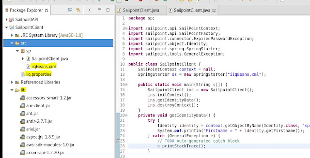 Sailpoint IIQ: Sailpoint IdentityIQ API from Eclipse IDE