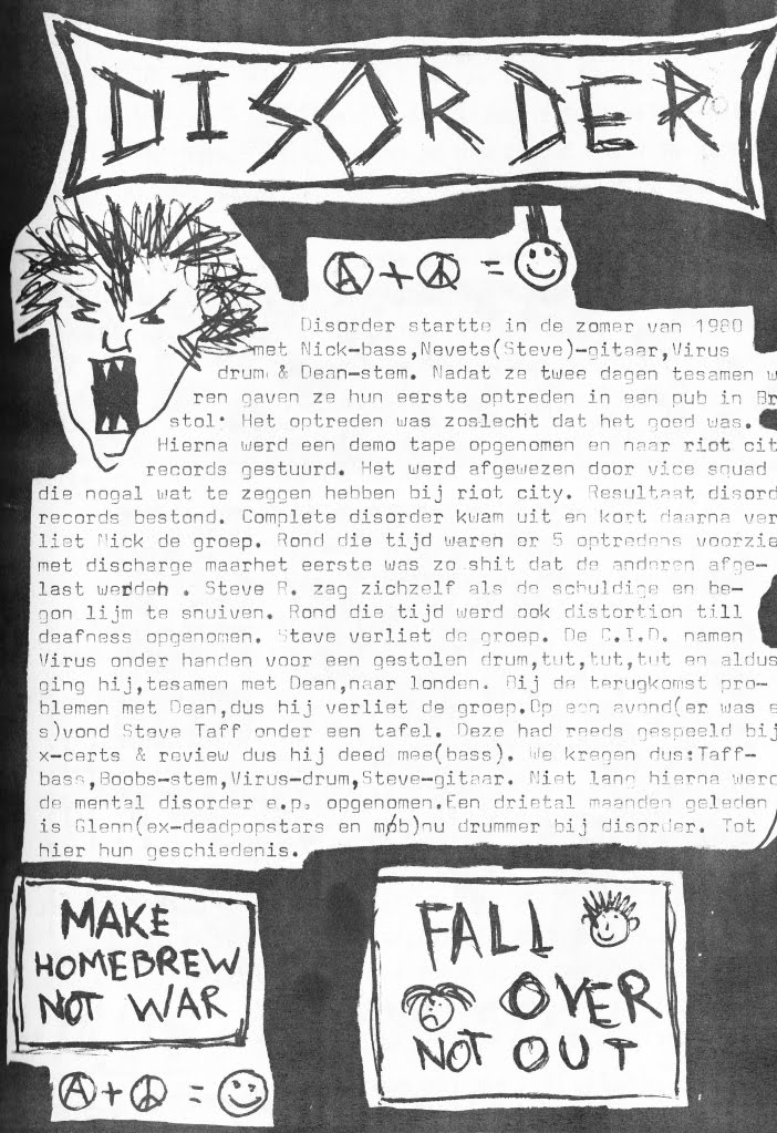 R-EVOLUTION-PUNK.: DISORDER - DISCOGRAPHY 1981 / 2016 - BRISTOL (UK)