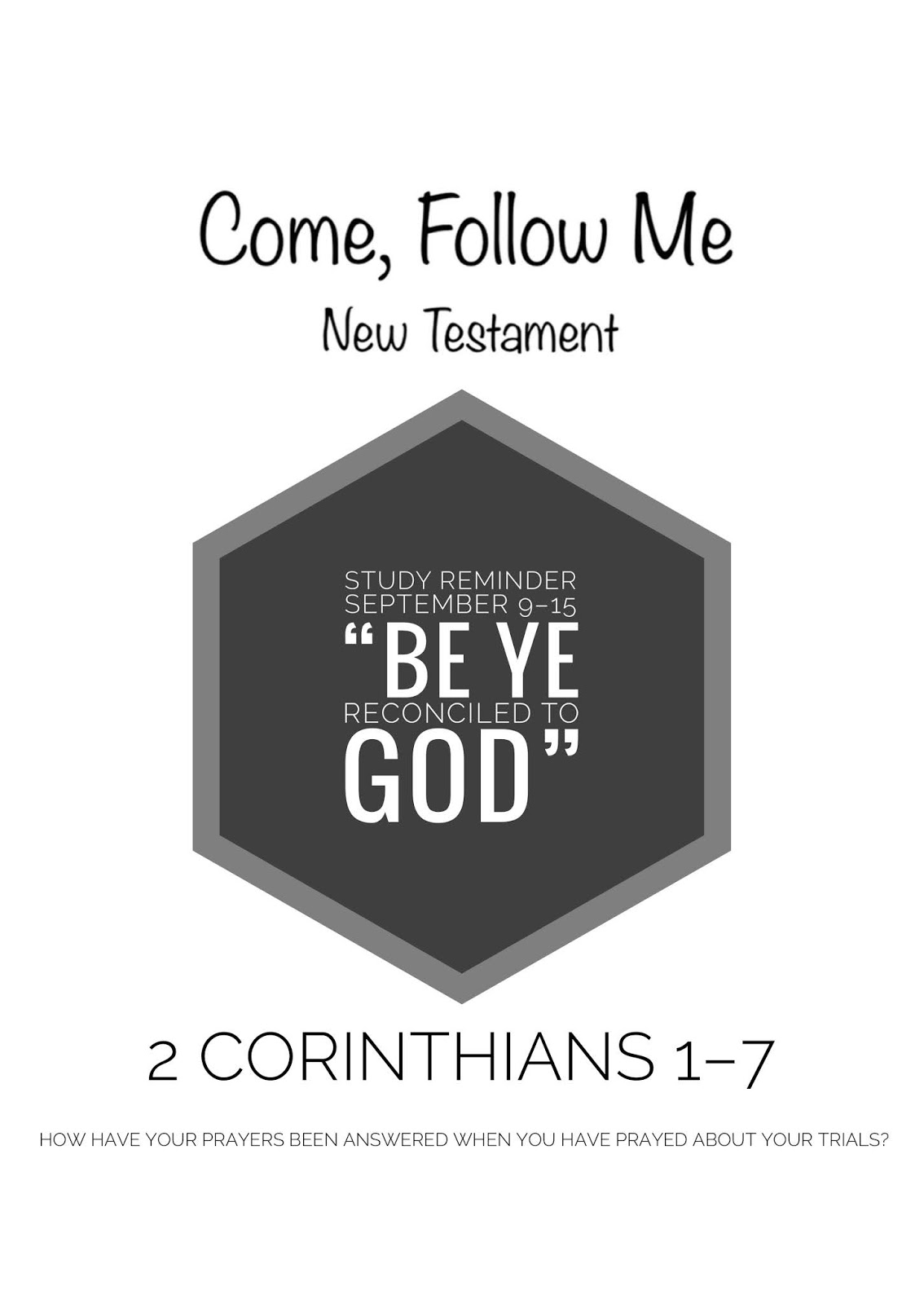 Life's Journey To Perfection: September 2019 Come, Follow Me Sunday ...