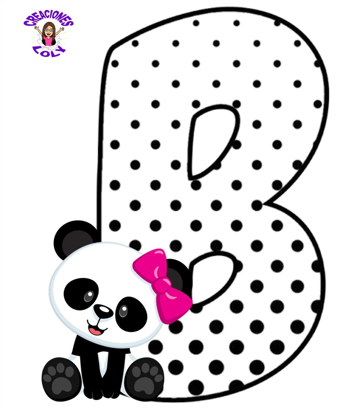 Creaciones Loly: Abecedario Osa Panda