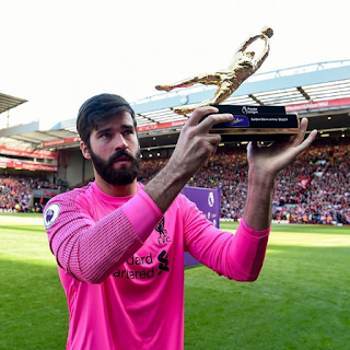 Alisson is the first goalkeeper to win three Golden Glove awards in a ...