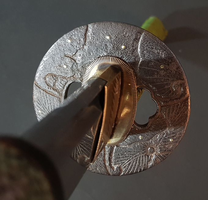 도검: 일본도 antique sword lotus leaves and lotus flower katana