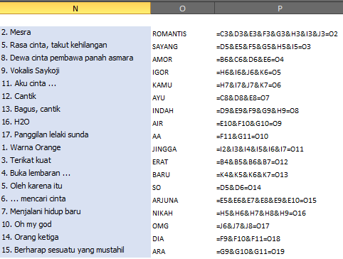 Membuat TTS (Teka-Teki Silang) di Excel - ExcelPix