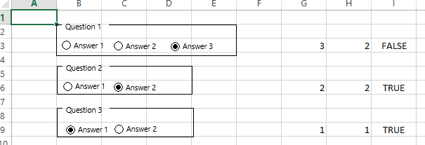 Geeky is Awesome: How to make a multiple choice test using Excel