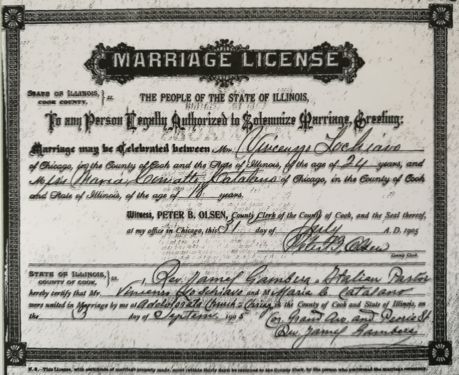 Our Family's Ancestors: Mariano Catalano