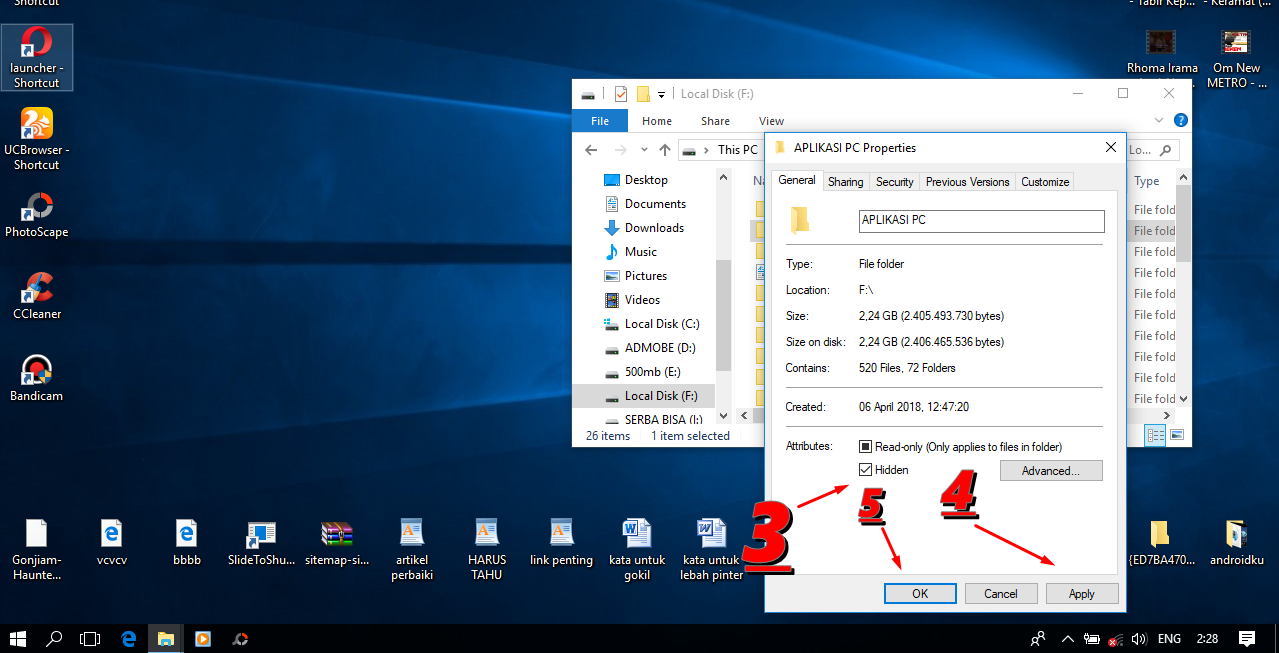 Cara Menyembunyikan/Hidden File Di Komputer 1000% Aman Dan Mudah ...