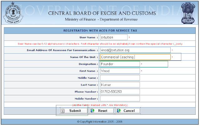 E-return of Service Tax | Accounting Education