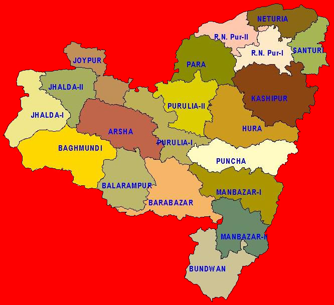 PURULIA DISTRICT MAP | ATA AAMADER PURULIA JELAR MAP