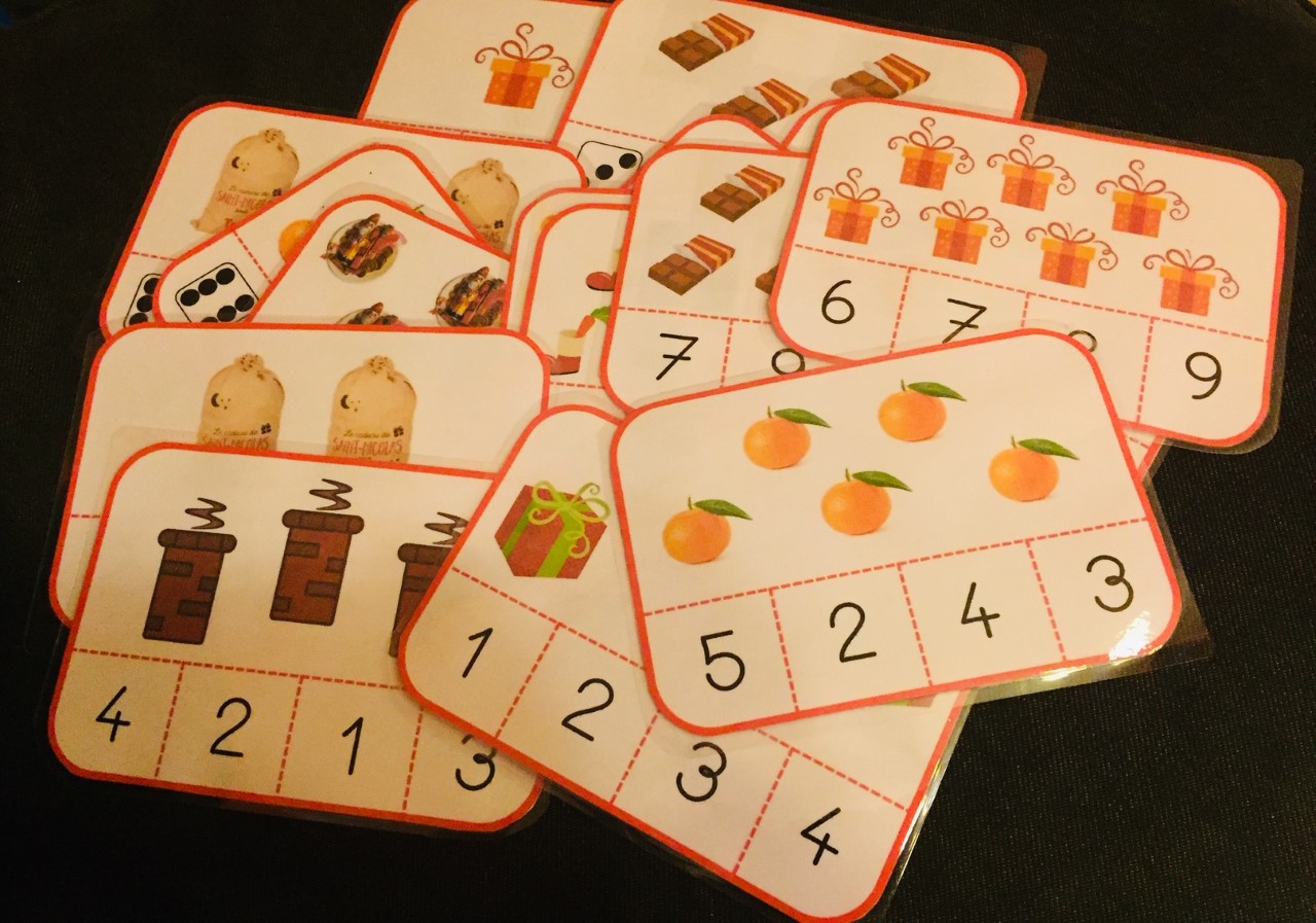 Mam'Zelle Kathalynn: Cartes à pinces sur Saint-Nicolas