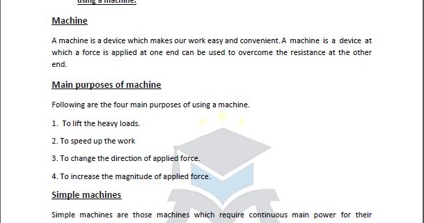 Matric: Physics Chapter No 9: Simple Machines ~ Momentum Academy
