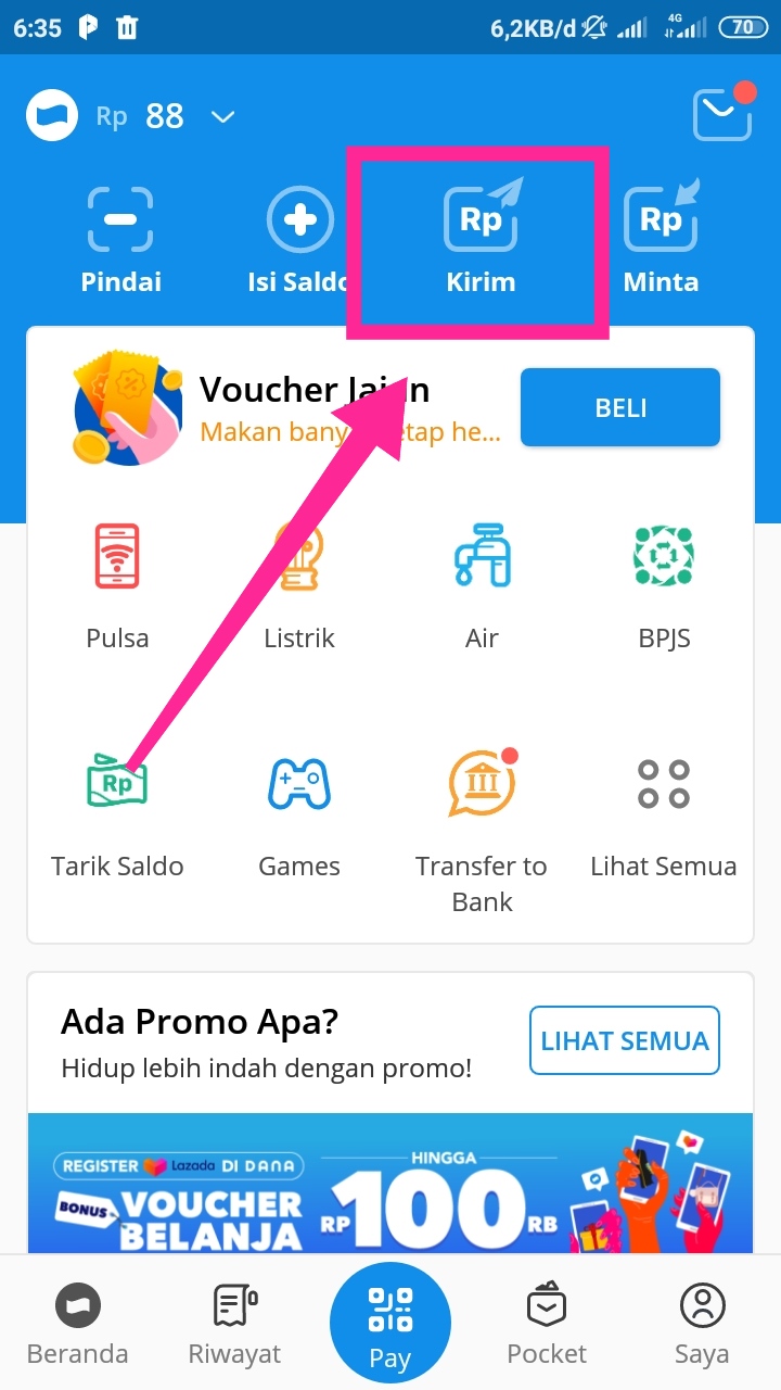 Cara isi saldo ShopeePay lewat aplikasi dana mudah terbaru ...