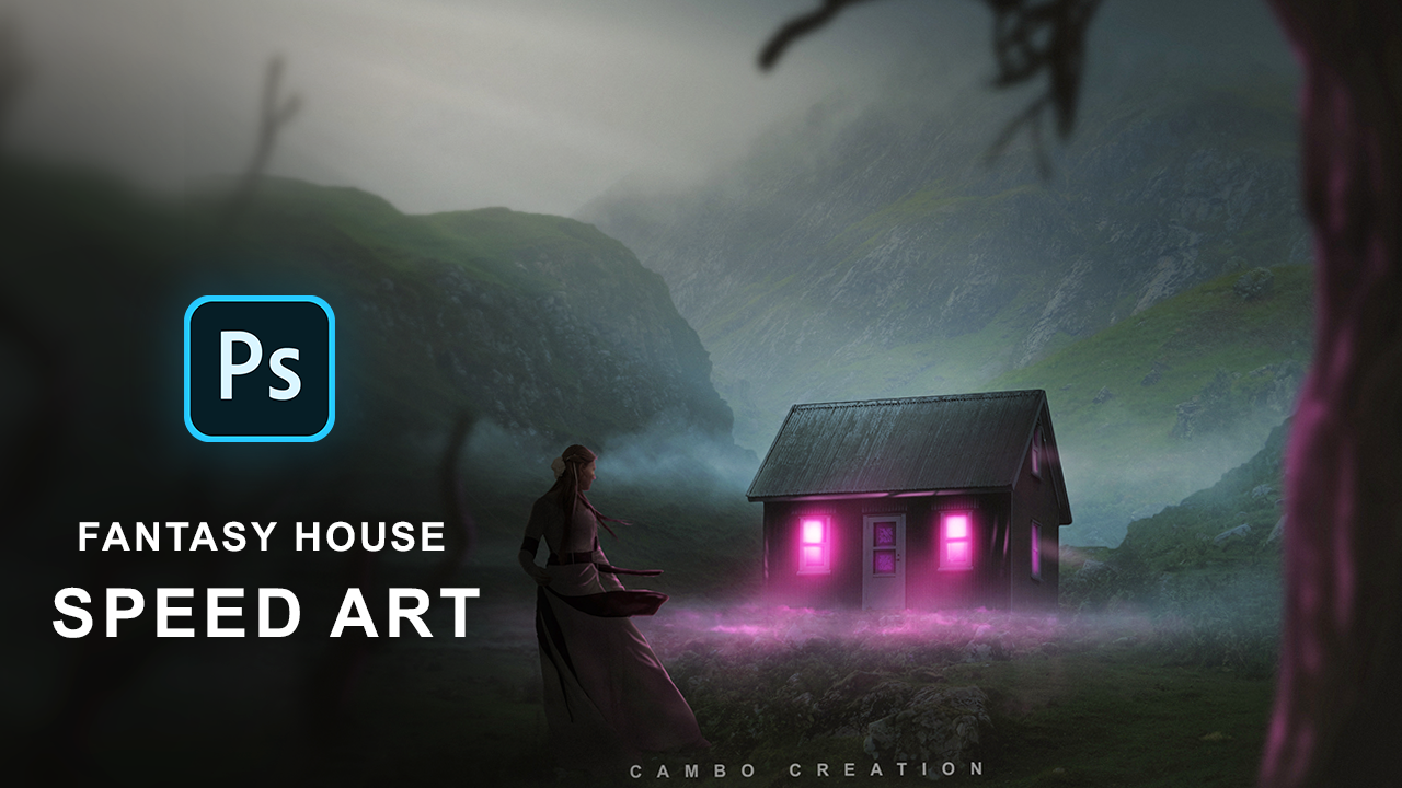 Fantasy House Photo Manipulation In Photoshop Cambo Creation