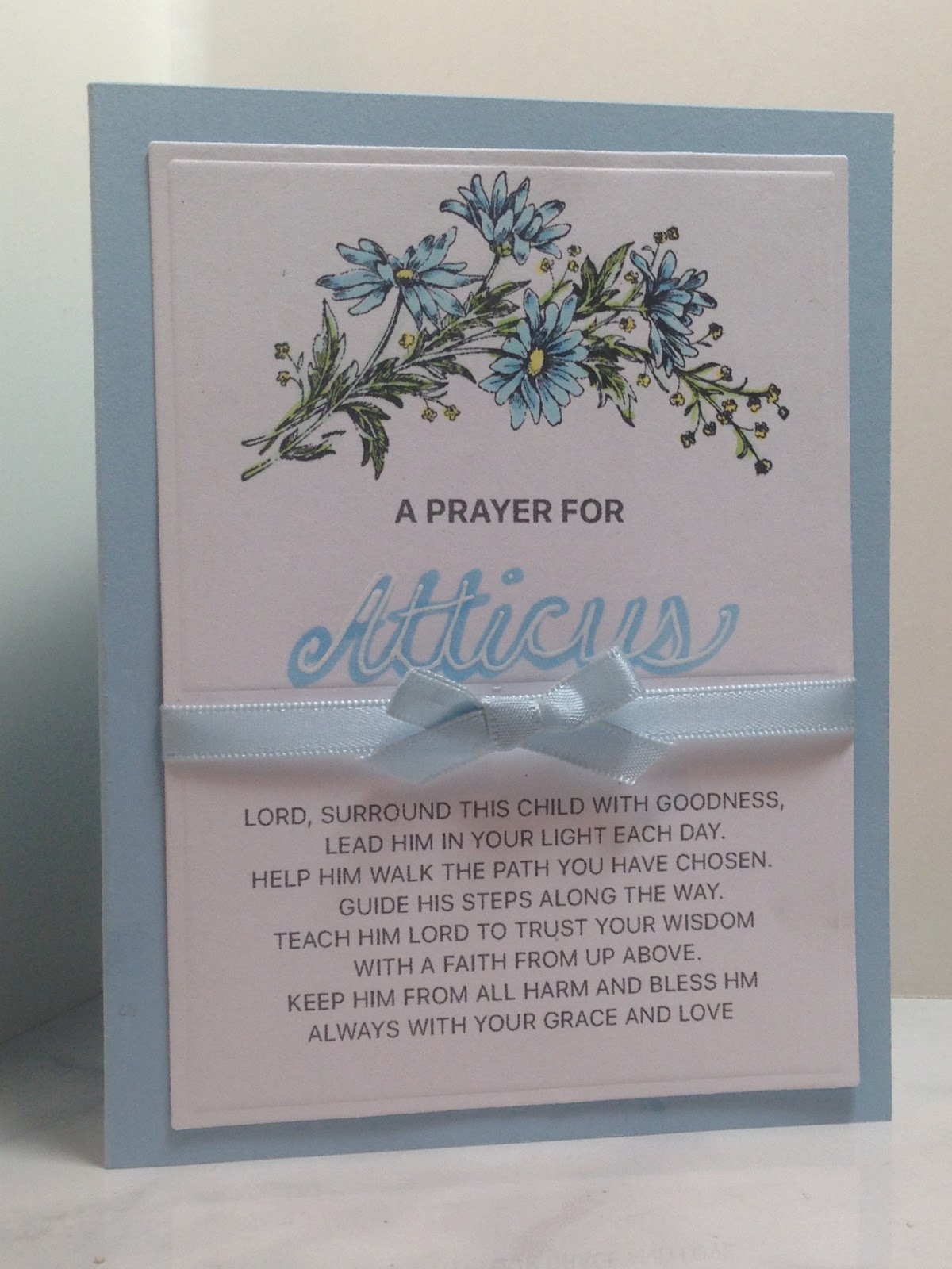 Amy's Creative Pursuits: How To Make A Baby Dedication Card For A ...