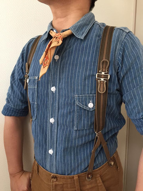 ADJUSTABLE COSTUME: ABC-018 French Style Pull-Tab Classic Braces