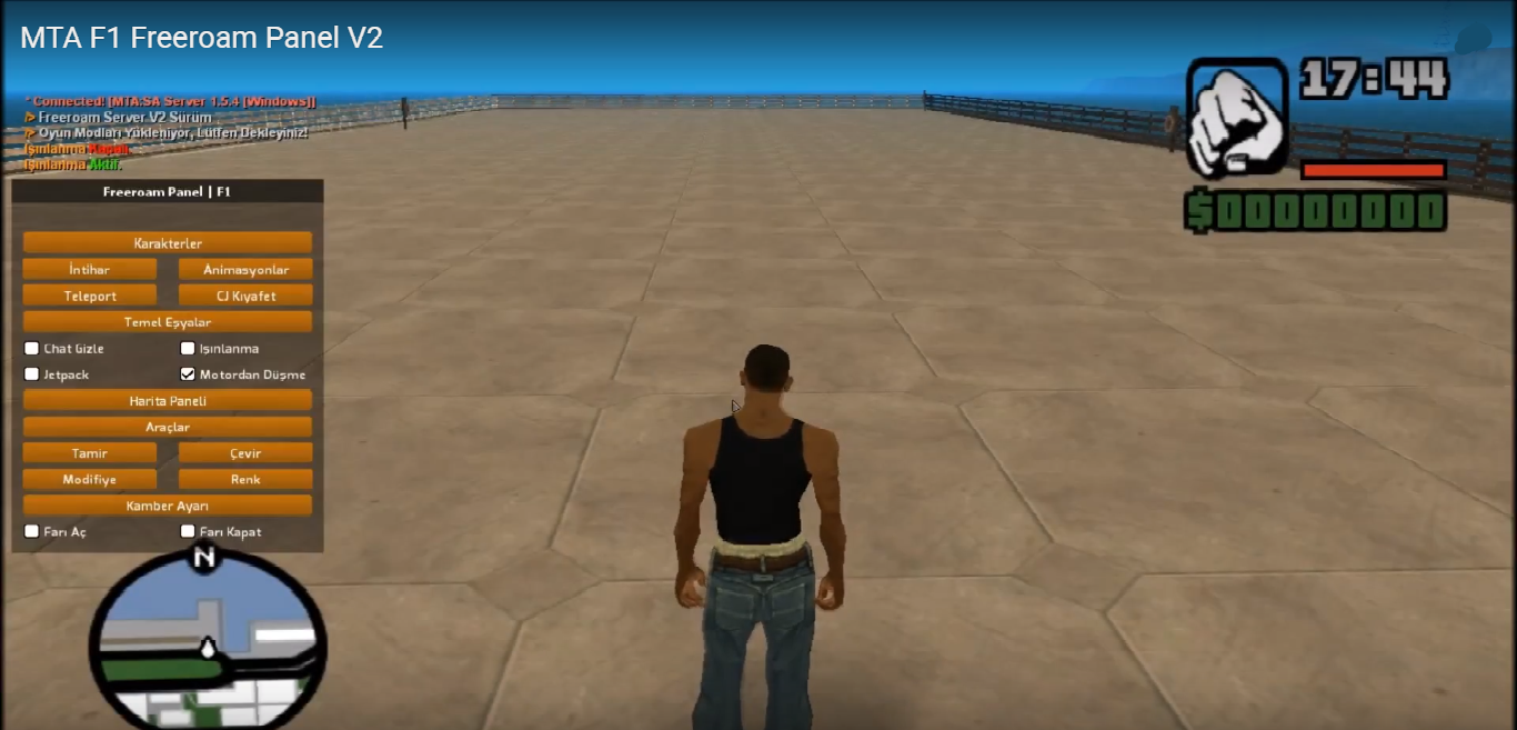 Mta F1 Freeroam Panel V2 | Mta San Script