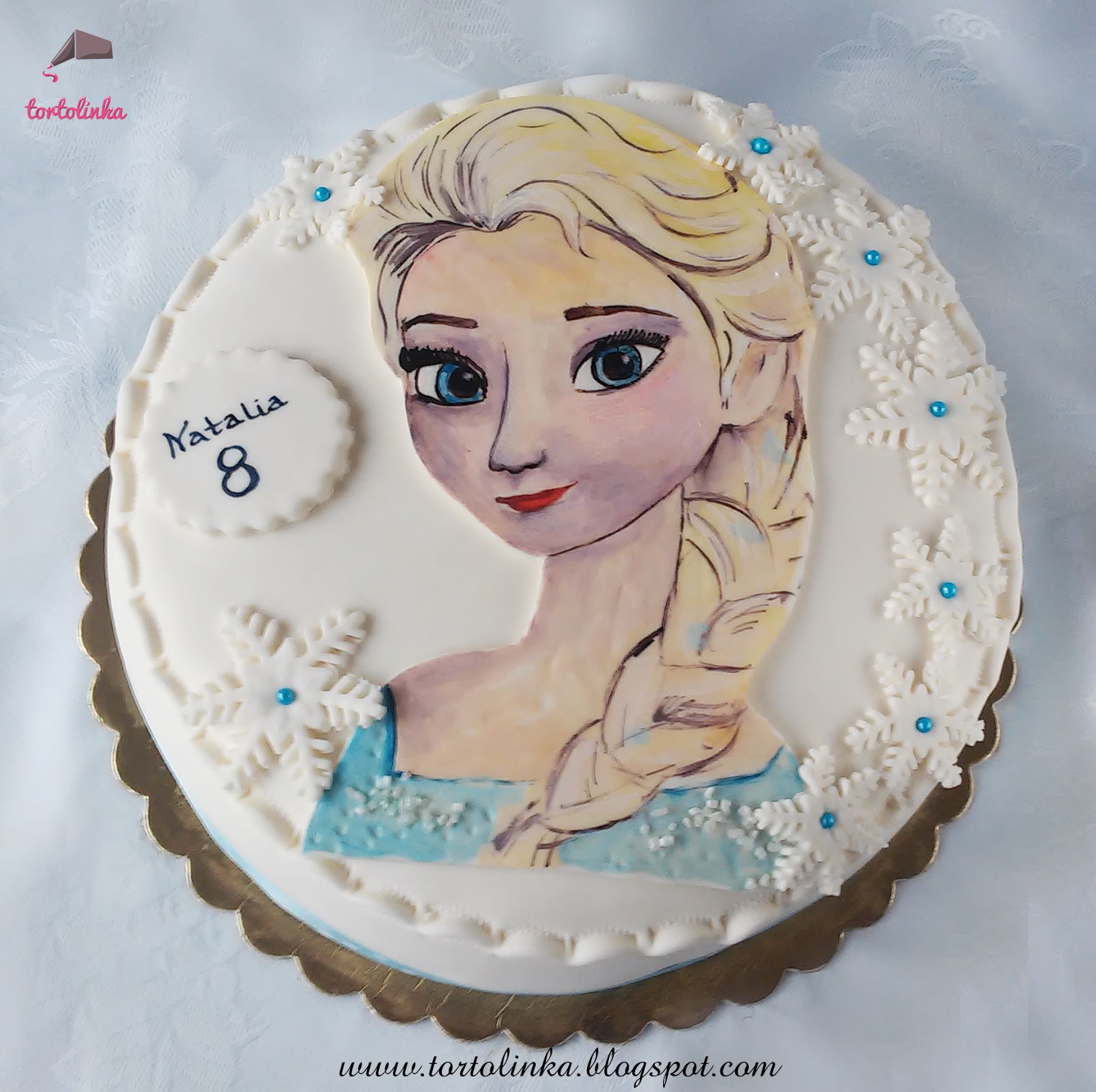 Tortolinka - torty artystyczne :): Tort portret Elsa