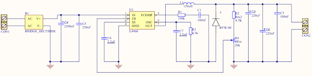 Elektronika i Programowanie: [8] PCB - Zasilacz impulsowy - układ L4960