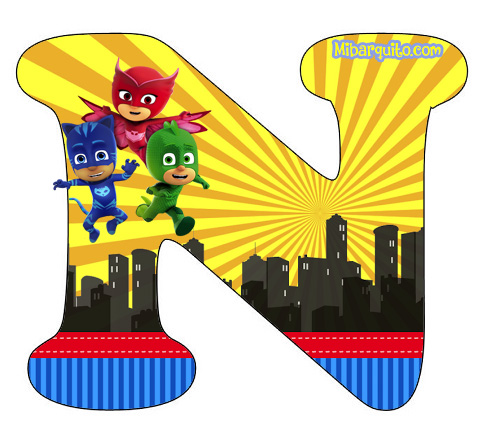 Alfabeto de PJ Masks en la Ciudad. - Oh my Alfabetos!