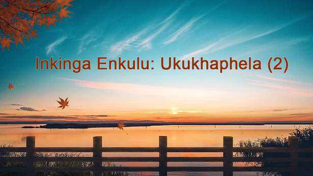 Landela UNkulunkulu USomandla: Inkinga Enkulu: Ukukhaphela (2)