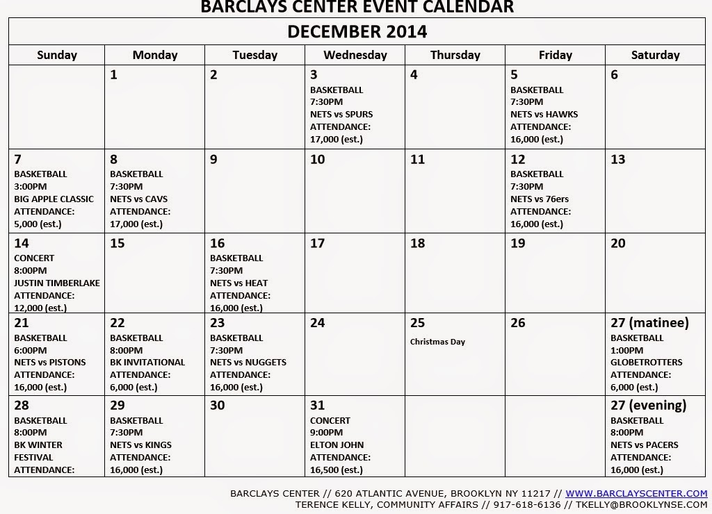 Barclays Center releases event calendar for October/November/December ...