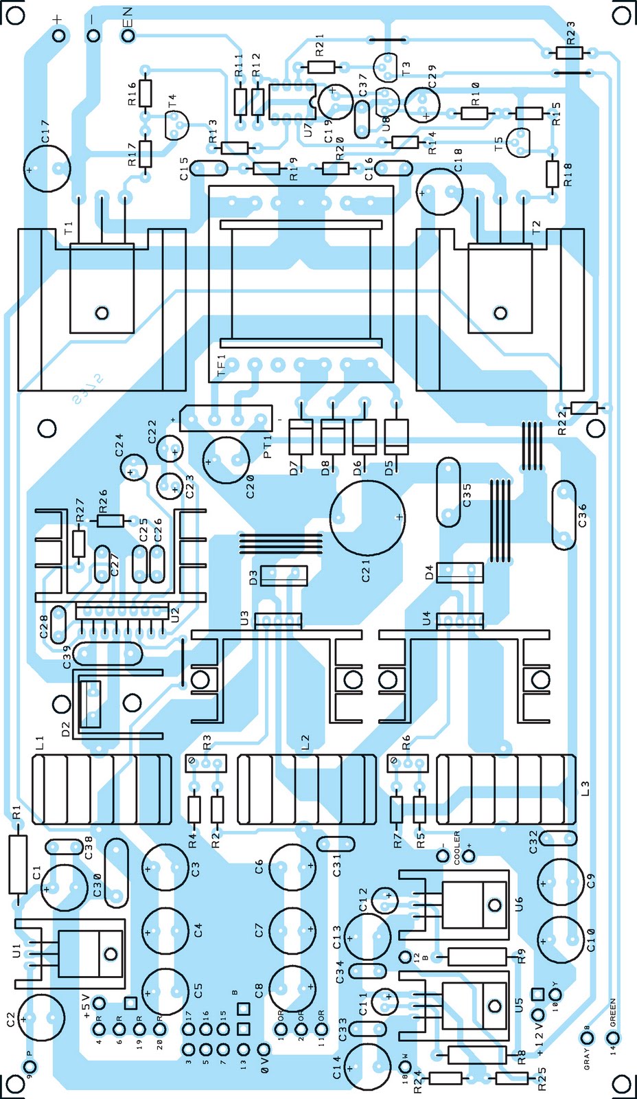Figure 5 : Schéma d’implantation des composants de l’alimentation ATX ...