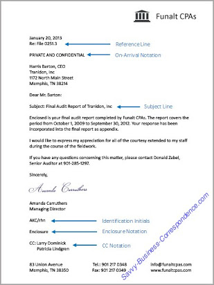 Business Letter Format Enclosure Notation - Formal Letter