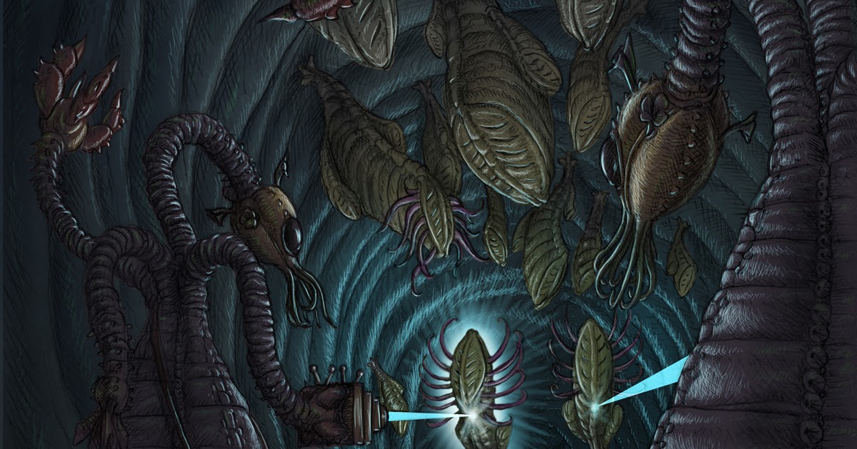 My Vain Doodles: Yithians Attacking Flying Polyp Rookery